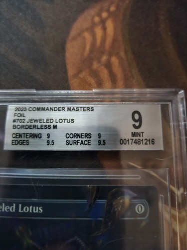 BGS Graded 9 *FOIL* Jeweled Lotus (Borderless) - Commander Masters CMM ...