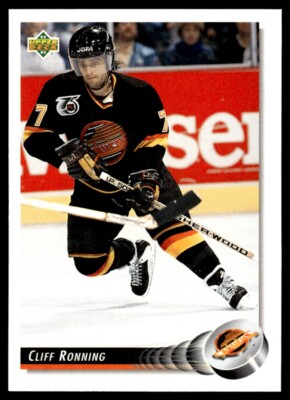 1992-93 Upper Deck #160 Cliff Ronning Vancouver Canucks | eBay