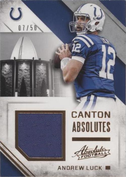 2016 Panini Absolute - Canton Absolute Jerseys Andrew Luck #6 /50 (MEM ...