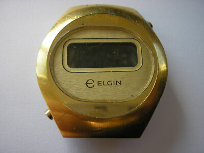 ELGIN USA / SWISS LCD VINTAGE DIGI QUARTZ WATCH, FOR PARTS OR REPAIR ...
