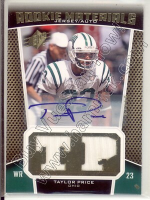 taylor price rc rookie draft auto dual jersey patch ohio bobcats ...
