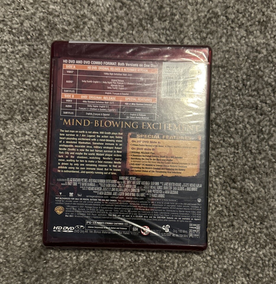 I Am Legend [Combo HD DVD and Standard DVD] 85391176343 | eBay