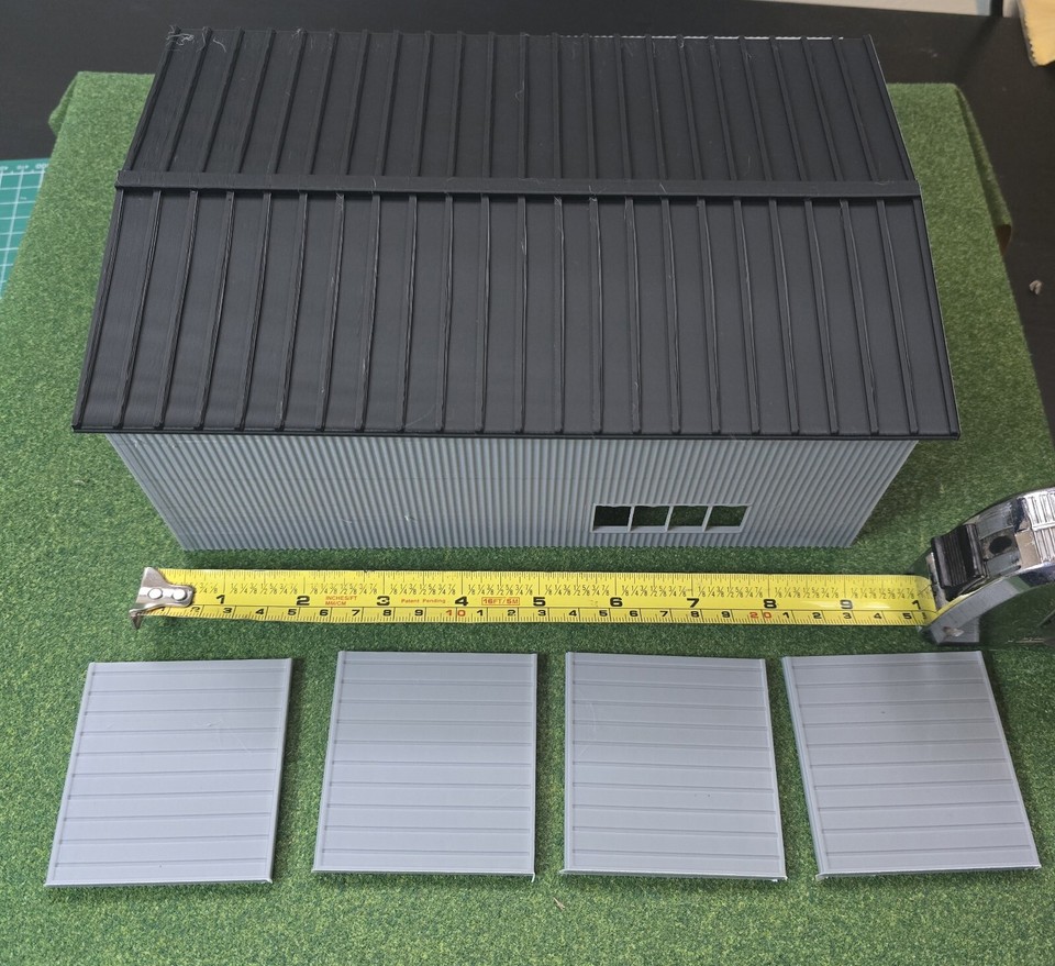 Ho Scale Warehouse Industry Diesel Garage 4 Open Doors Free Shipping 1/ ...