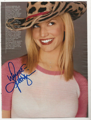 Jessica Simpson REAL hand SIGNED Mag Pinup Photo #1 COA Autographed | eBay