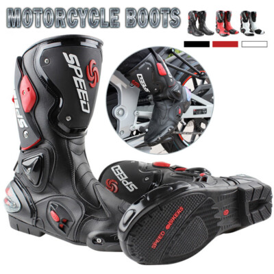 Fashion Motorcycle Boots Biker Speed Racing Boots Motocross Boots Anti ...