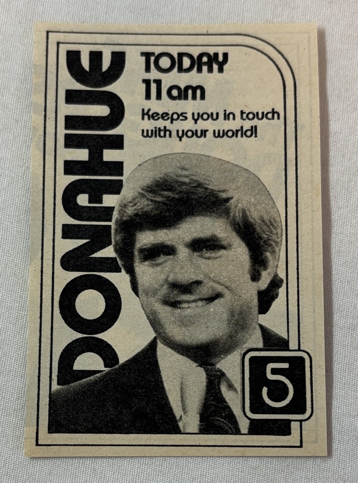 1980 small KTLA tv ad ~ Phil DONAHUE keeps you in touch with the world | eBay