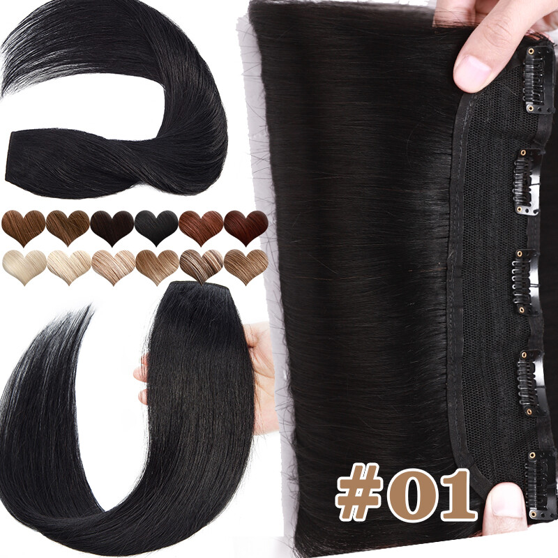 HIGHLIGHT One Piece Clip in Human Hair Extensions 3/4 Full Head Remy ...
