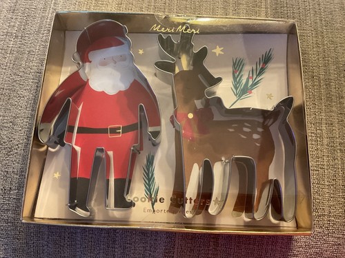 Christmas Cookie Cutters- Santa and Reindeer - Metal- Meri Meri | eBay