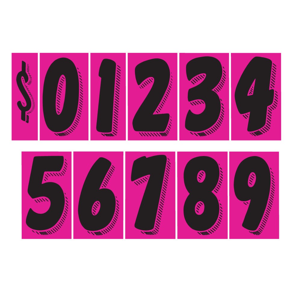 Car Dealer Windshield Stickers 11 Dozen Pricing Numbers 7.5 Inch ...