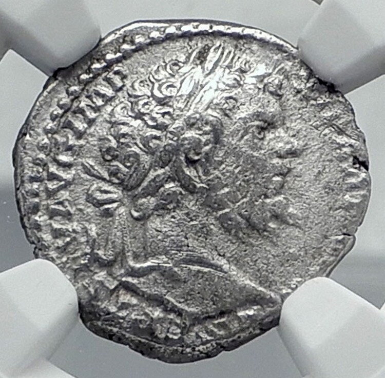 SEPTIMIUS SEVERUS Ancient 197AD Rome Silver Roman Coin JUPITER NGC ...