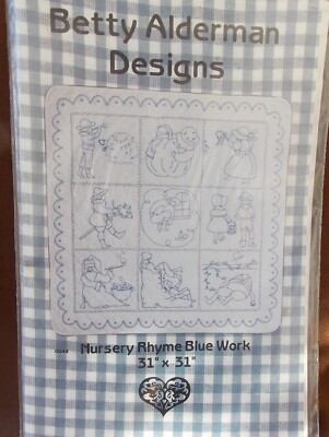 Nursery Rhyme Blue Work Quilt Pattern - Betty Alderman Designs | eBay