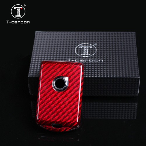 Red Smart Key Fob Shell Carbon Fiber Cover Fits Volvo XC40 XC60 XC90 ...