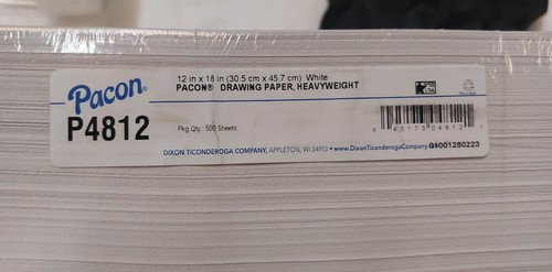 (3 Pack) Pacon P4812 Heavyweight 12" x 18" White Drawing Paper, 500 ...