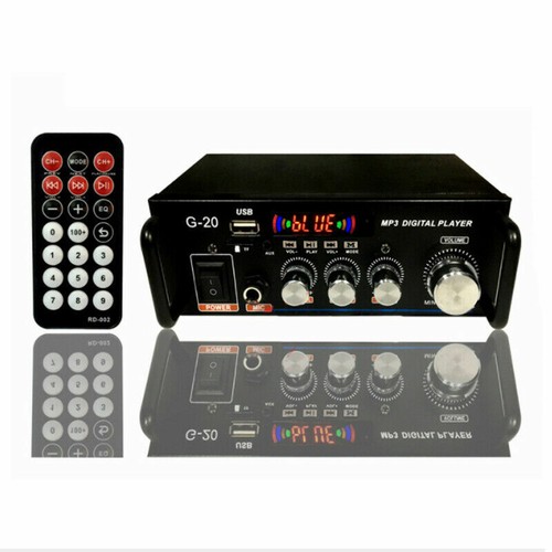 Bluetooth 5.0 Audio Amplifier Receiver Stereo Power Amp Remote USB ...