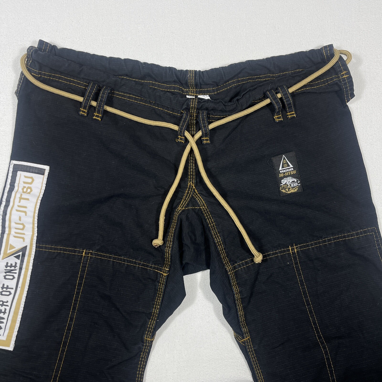 Power Of One Jiu Jitsu BLACK size A1 Brazilian P01 MMA 38x27