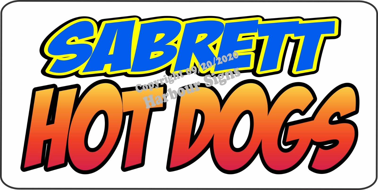 Hot Dogs DECAL (CHOOSE SIZE) Concession Sabrett Food Truck Vinyl Sign ...