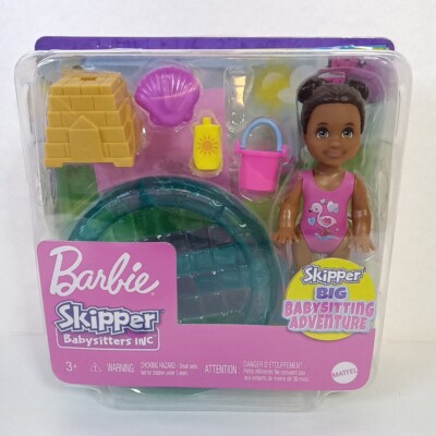 New Mattel Barbie Skipper Babysitters Inc. Toddler Doll w Pool ...
