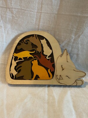 Cats Within Cat, Puzzle Wood Multi-Color NEW | eBay