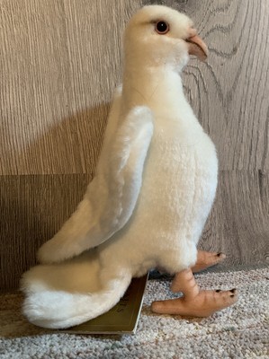 Hansa White Dove Plush Toy Hand Crafted Beautiful Collectible Peace ...