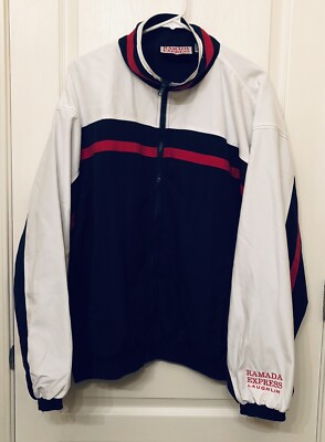 VINTAGE RAMADA EXPRESS LAUGHLIN NEVADA XL JACKET RED WHITE BLUE | eBay
