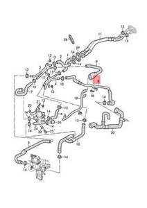 Genuine AUDI VW Audi Q8 Q7 Touareg Coolant Pipe With Coolant Hose ...