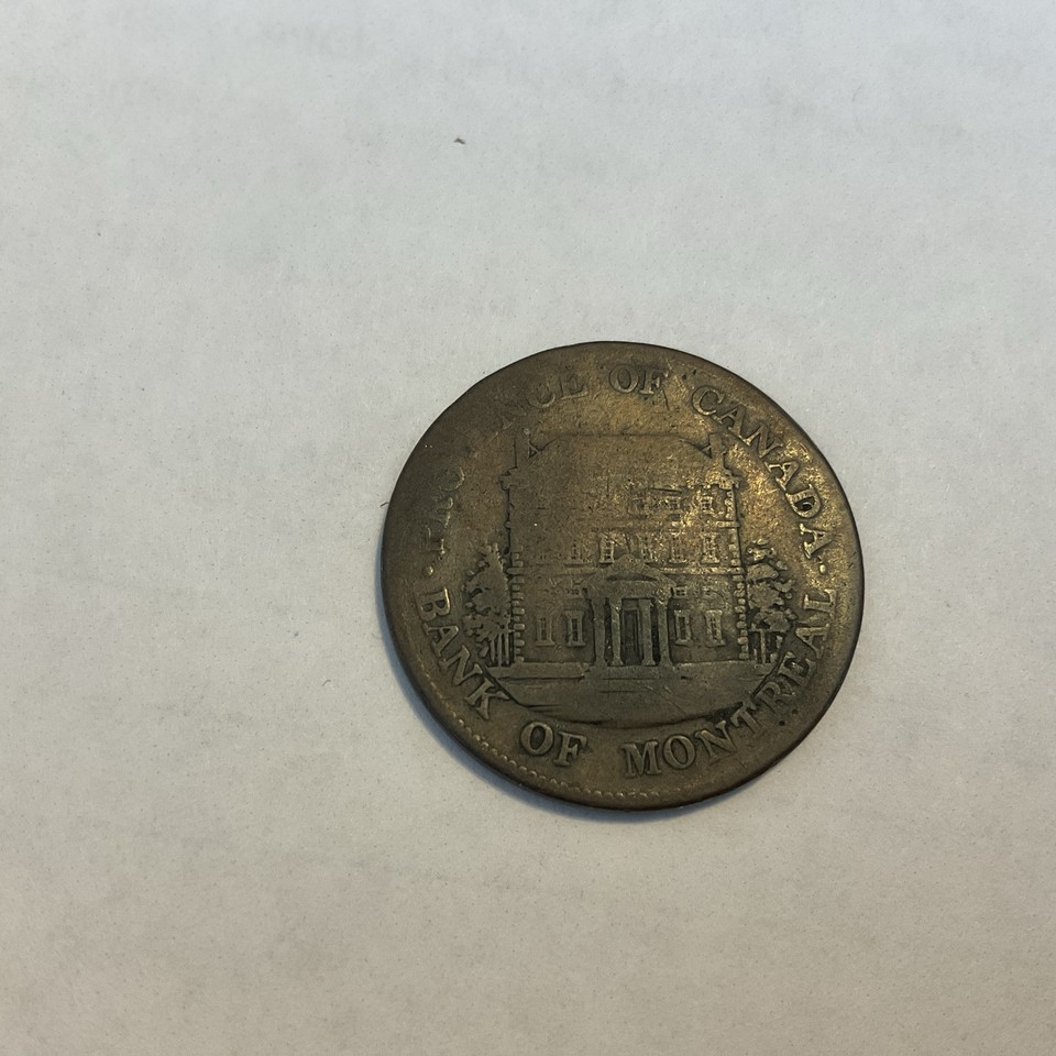 1844 Canada Bank of Montreal Half Penny Bank Token | eBay