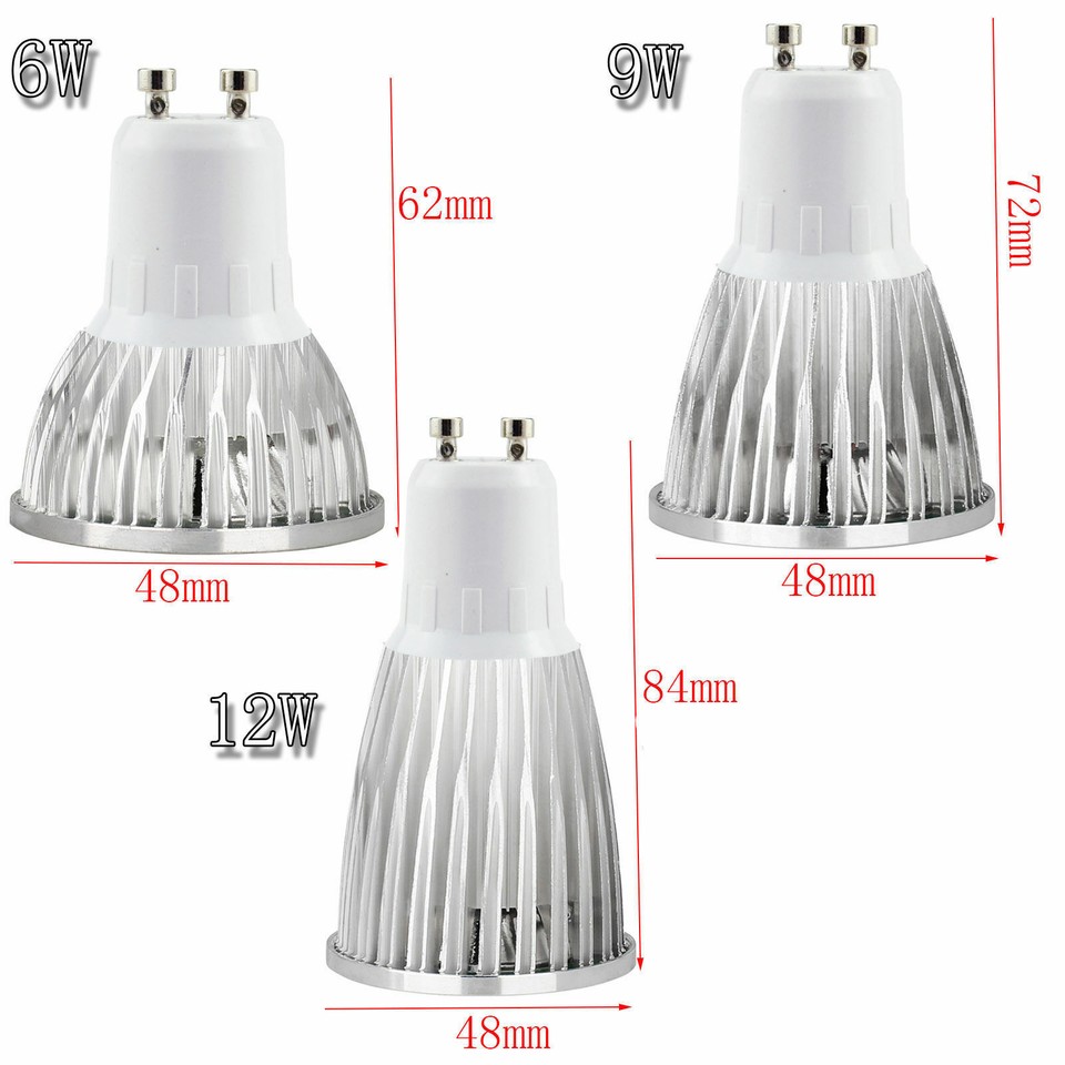 Dimmable LED Spotlight COB/Epistar Bulb GU10 MR16 GU5.3 6W 9W 12W 15W ...