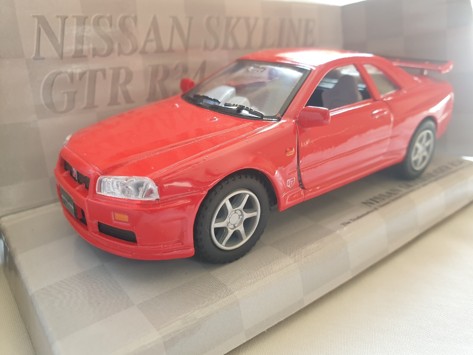Kinsmart R34 1/36 KT5051 Nissan Skyline GT-R RED Collectors Item Very ...