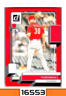 1-2022 PANINI DONRUSS RED PARALLEL TYLER MAHLE RANGERS 0185/2022 CARD ...