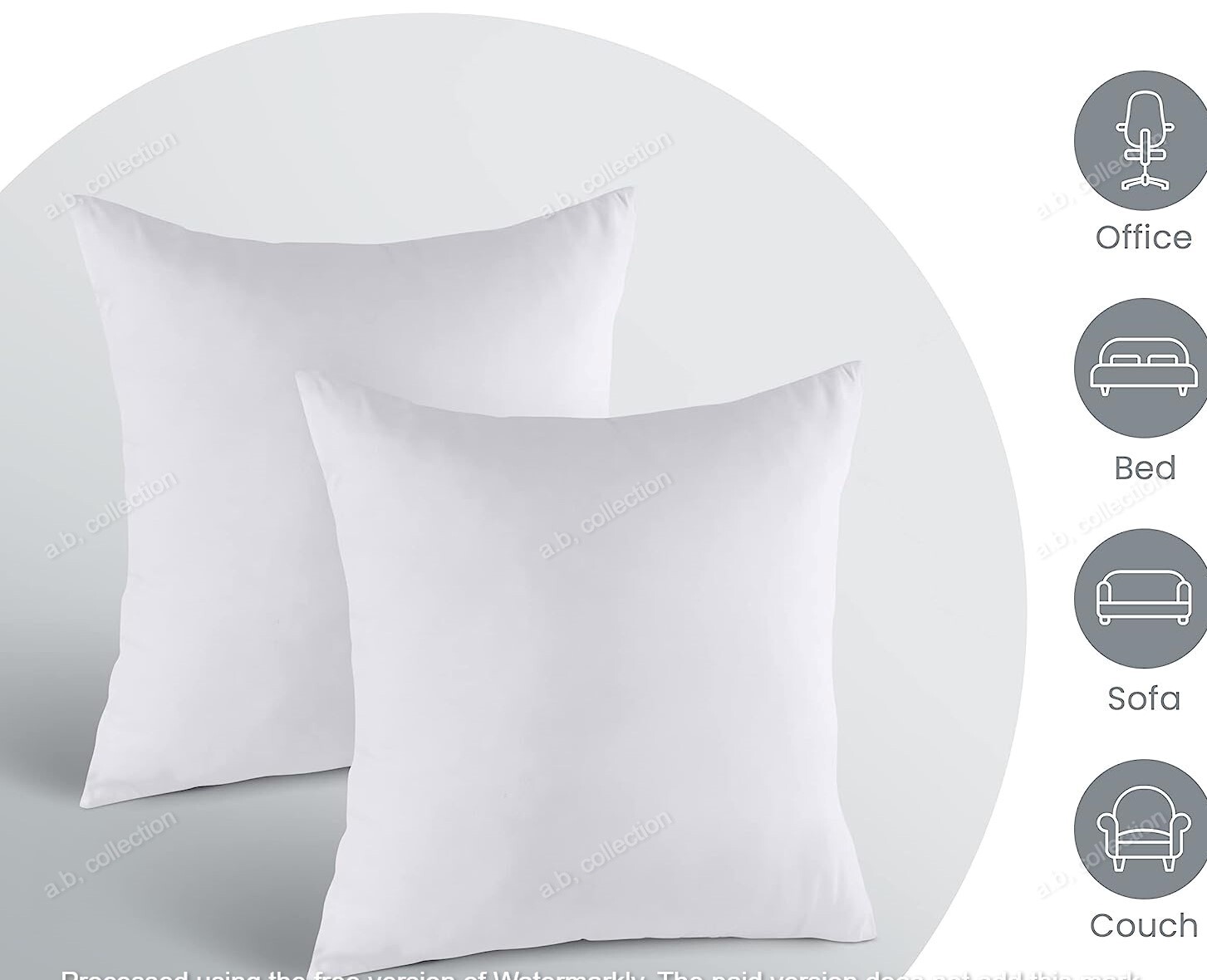 Cushion Pads 17x17 Inch 43 x 43 cm Inners Inserts Fillers Extra Deep ...