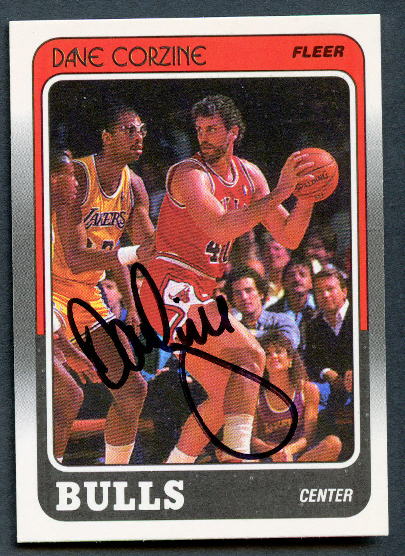 Dave Corzine #15 signed autograph auto 1988-89 Fleer Basketball Trading ...