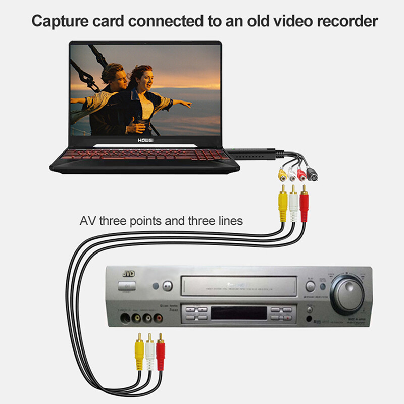 USB 2.0 Audio TV Video VHS to DVD VCR PC DVR HDD Converter Adapter ...