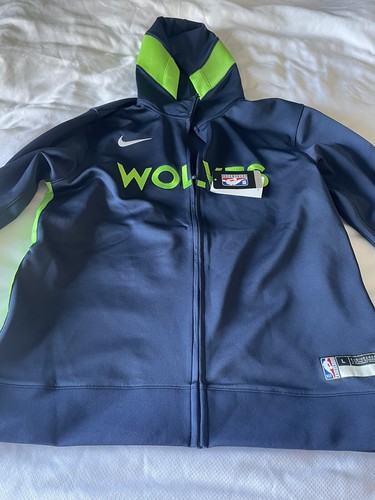 Nike Mens Jacket Size Large Minnesota Timberwolves Dri-FIT NBA Full-Zip ...