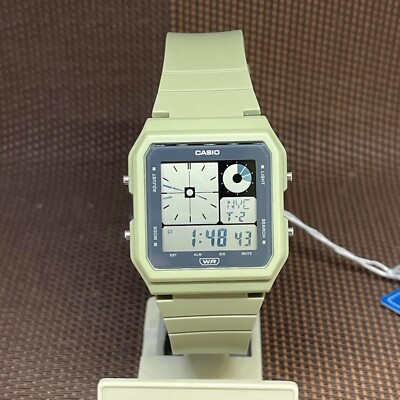 Casio POP LF-20W-3A Green Digital Style Analog Bio Resin Retro Style ...