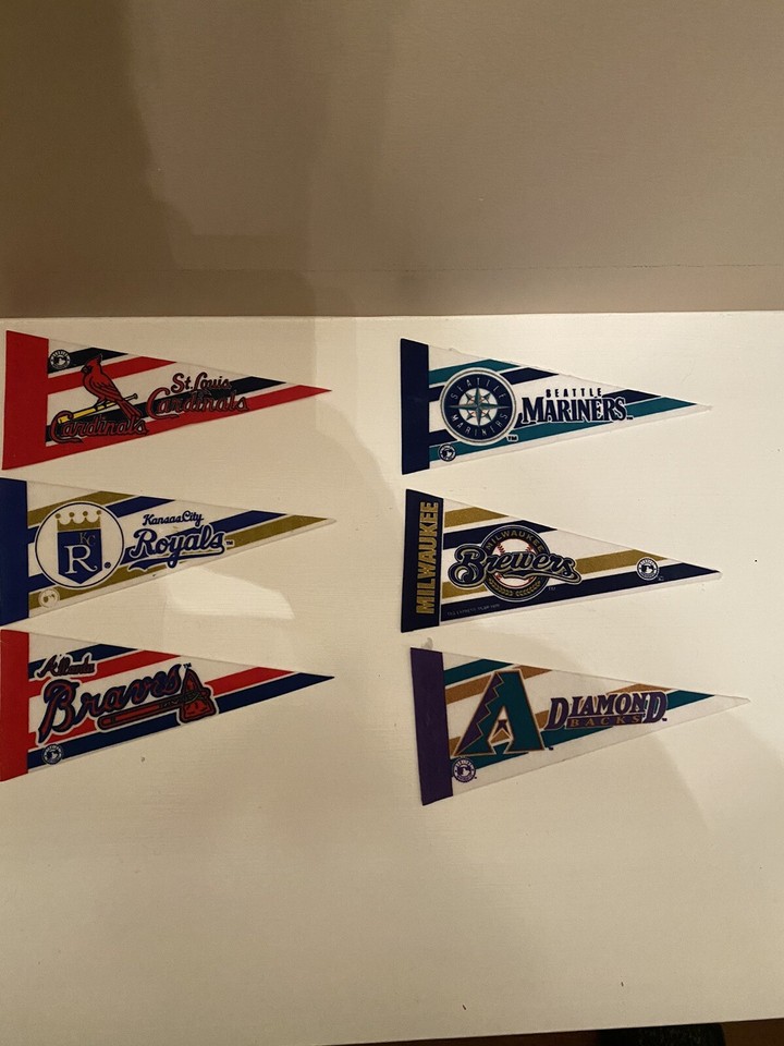 MLB Mini Pennants Vintage Late 80s-90s All Teams incl~Expos and Indians ...