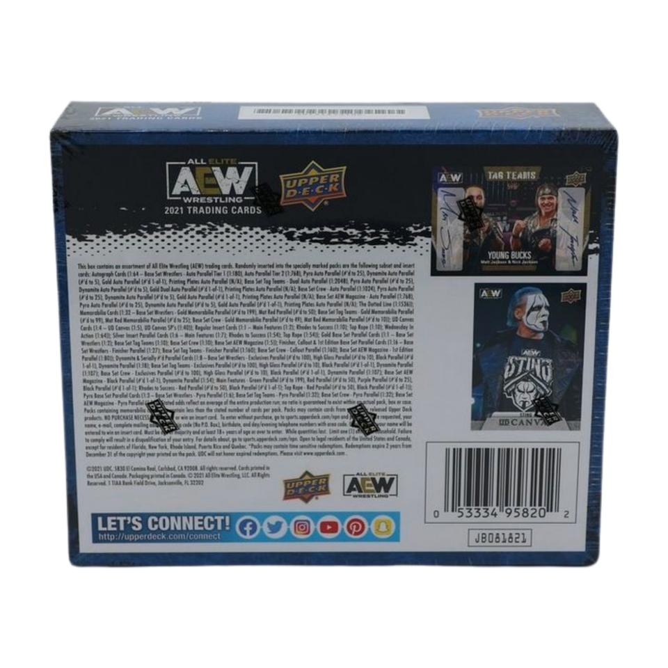 2021 UPPER DECK ALL ELITE WRESTLING AEW HOBBY BOX NEW FACTORY SEALED | eBay