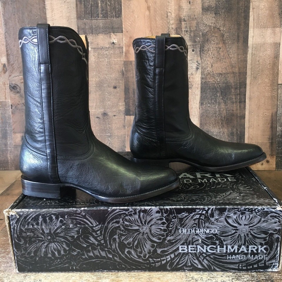 Old Gringo Amarillo 10” MK2293-1 Black Smooth Ostrich Cowboy Boots Mens ...