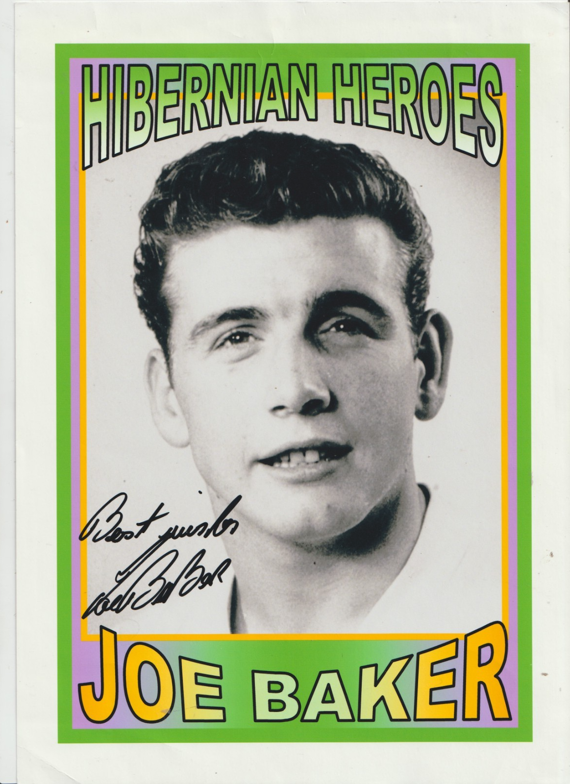 HAND SIGNED JOE BAKER HIBERNIAN HEROES 12X8 | eBay UK