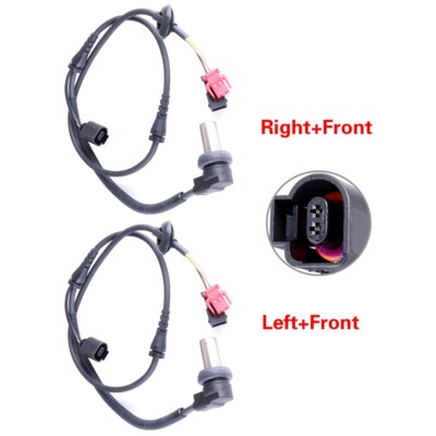 2Pcs Front Complete ABS Wheel Speed Sensor for Volkswagen Passat Audi ...