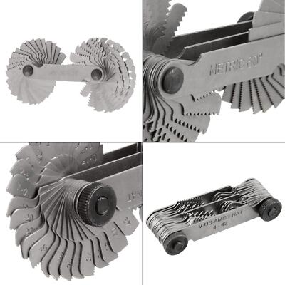 Grip Thread Pitch Gauge | – Sae Metric Measuring Counts Checker Tools ...
