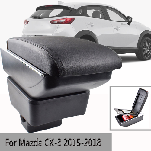 For Mazda CX-3 2015-2018 Dual Layer Armrest Center Console For Storage ...
