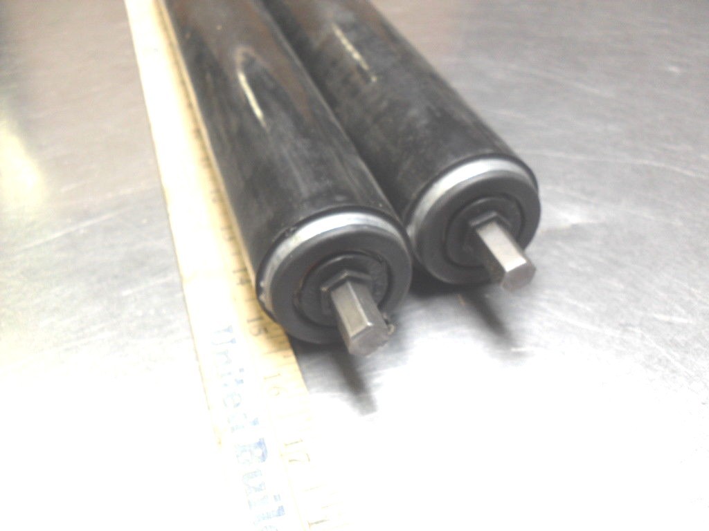qty 2 TGW Hex Steel Conveyor Roller Grooved 15-3/4" x 1.9 Dia. 7/16 ...