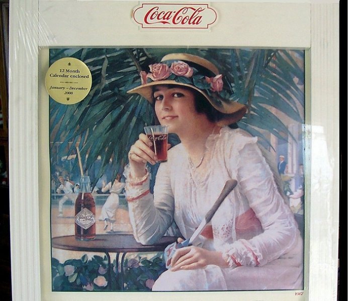 NEW 2000 COCA COLA CALENDAR WITH WHITE WOOD FRAME NOS | eBay