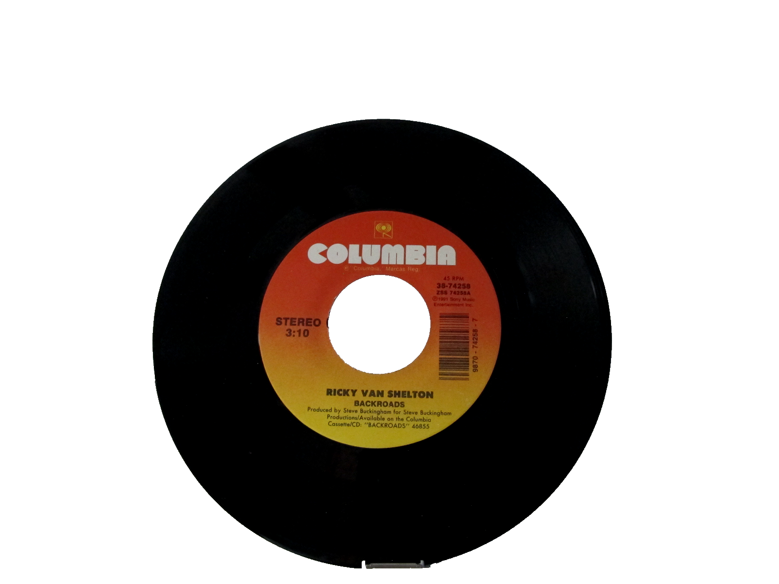 45 RECORD - RICKY VAN SHELTON - BACKROADS | eBay