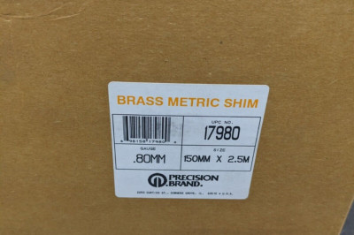Precision Brass Metric Shim Roll .80mm Gauge 150mm x 2.5m 17980 USA | eBay
