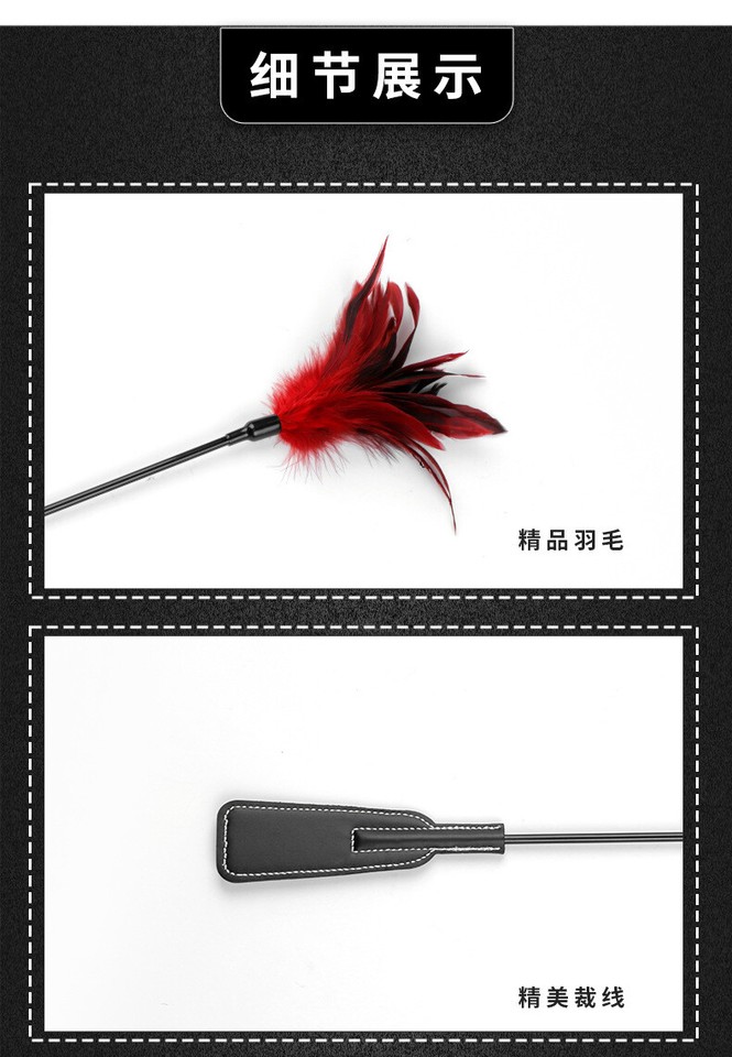 3PC Flirting Feather Tickler Crop Whip Couple Game Whip Sexy Crop Stick ...