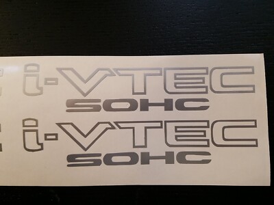 2x i-VTEC SOHC ivtec 5.5" Wide emblem Vinyl Sticker Honda Civic Decal ...