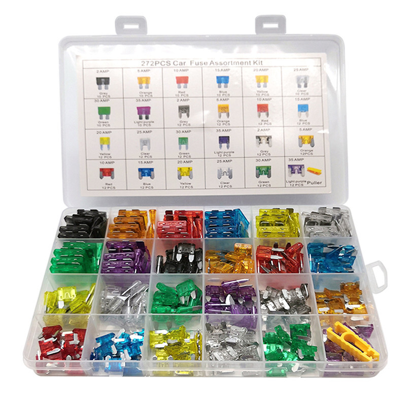272Pcs Micro Car Fuses Automotive Blade Type Mini Fuse Blade Fuse 5A ...