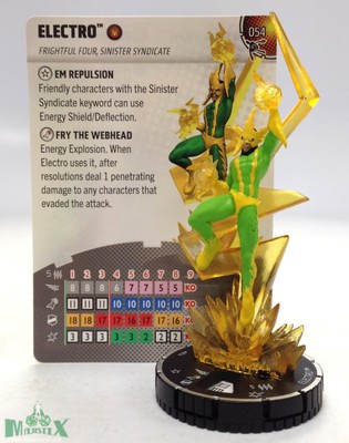 Heroclix Spider-Verse set Electro #054 Chase figure w/card! | eBay.de