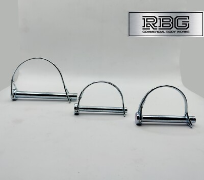 Shaft Locking Pipe Pins 8mm 10mm 11mm Zinc Plated Clip Trailer Tractor ...